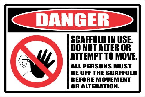 SC18 - Danger Scaffold In Use Sign | Safety Signs & Equipment