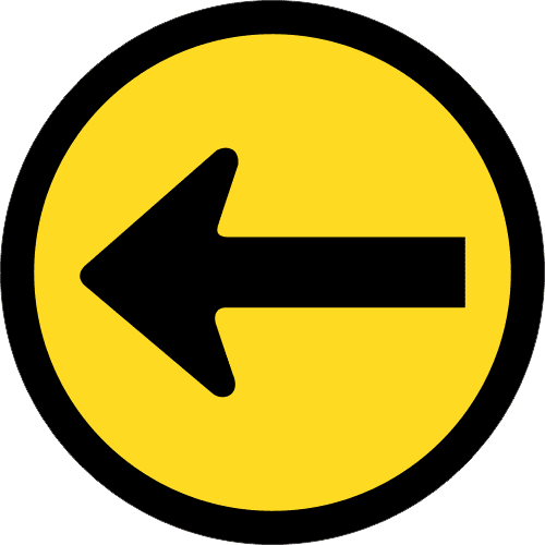 TR105 - Temporary Proceed Left Only Road Sign | Safety Signs & Equipment