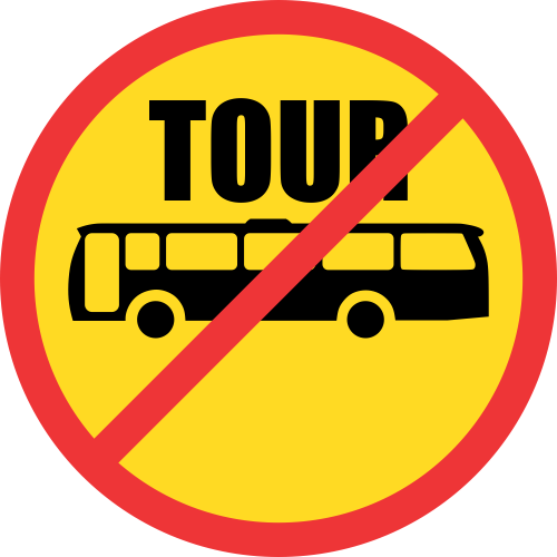 TR235 - Temporary No Tour Busses Road Sign | Safety Signs & Equipment