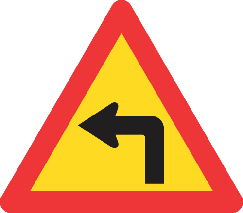 TW205 - Temporary Sharp Curve (Left) Road Sign | Safety Signs & Equipment