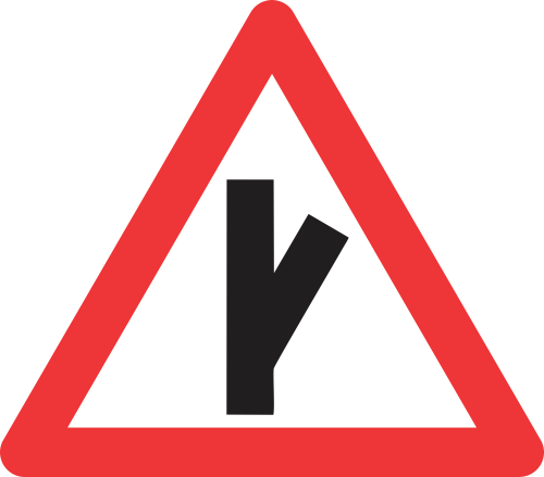 W113 - Sharp Junction (Half Right) Road Sign | Safety Signs & Equipment