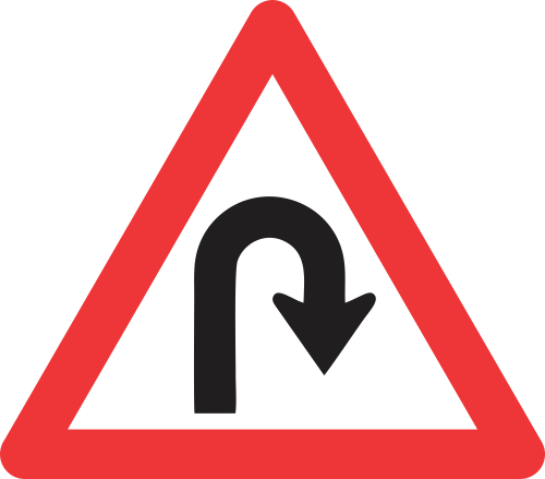 W206 - Hairpin Bend (Right) Road Sign | Safety Signs & Equipment