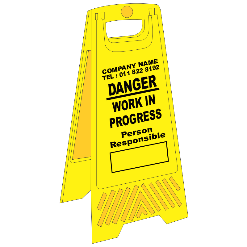 FS17 - Person responsible a-frame floor stand - yellow | Safety Signs ...
