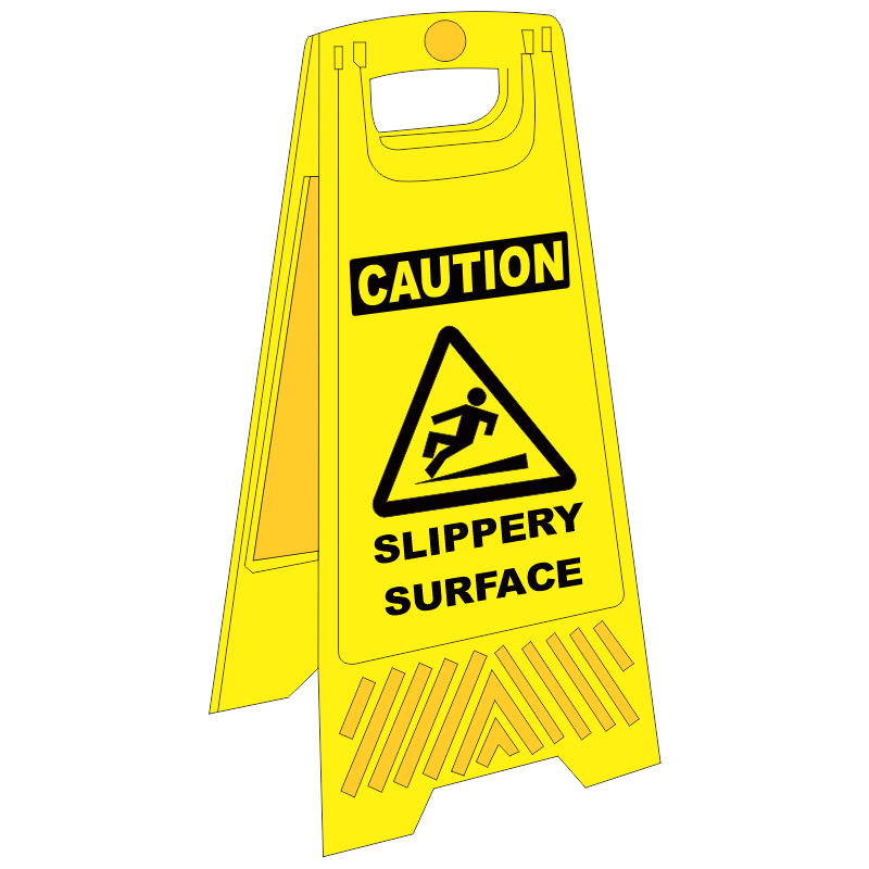 FS28 - Slippery surface a-frame floor stand - yellow | Safety Signs ...