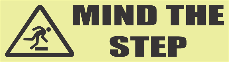 C-HZ9L - Mind Your Step Safety Sign (300x80mm) | Safety Signs & Equipment