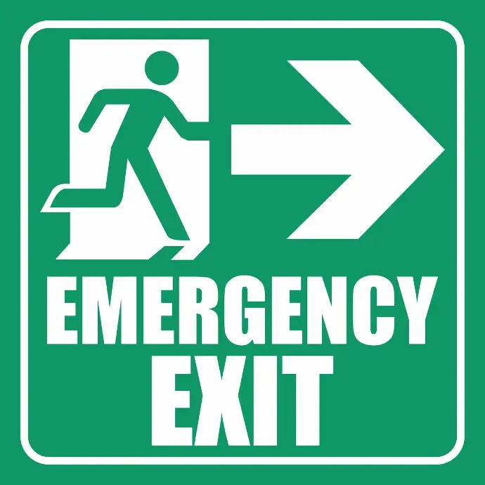 Emergency Exit Right Sign - GI76