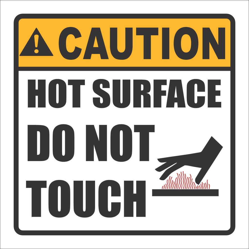 Hot Surface Do Not Touch Caution Sign - CU6
