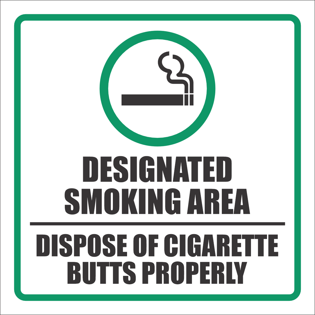 Designated Smoking Area Sign - SM22