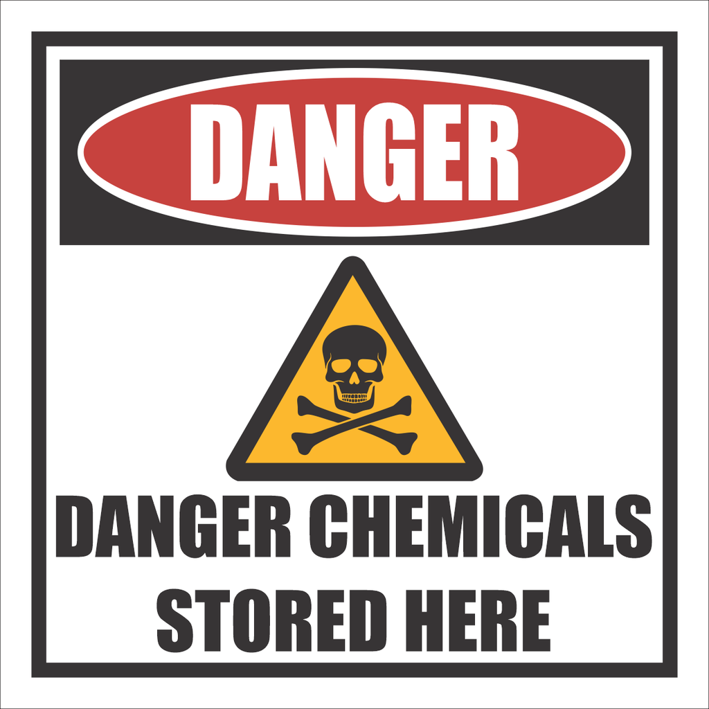 Danger Chemicals Stored Here Sign - DG41