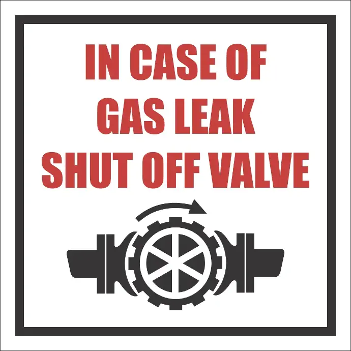 Gas Valve Sign - FR59