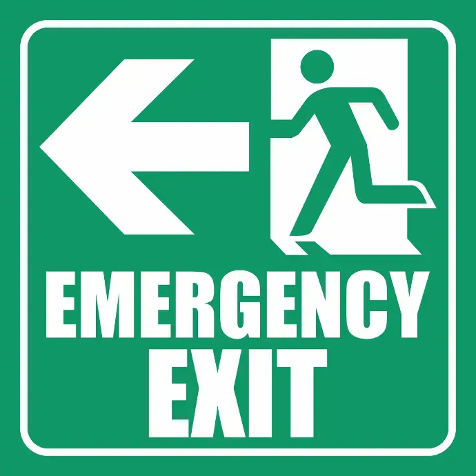 Emergency Exit Left Sign - GI75