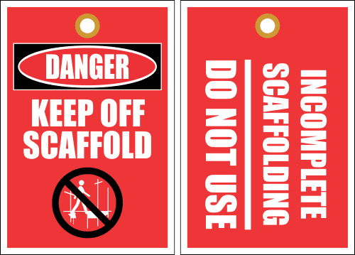 STU3 - Danger Keep Off Scaffold Tag | Safety Signs & Equipment