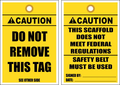 STC9 - Caution Do Not Remove Tag | Safety Signs & Equipment