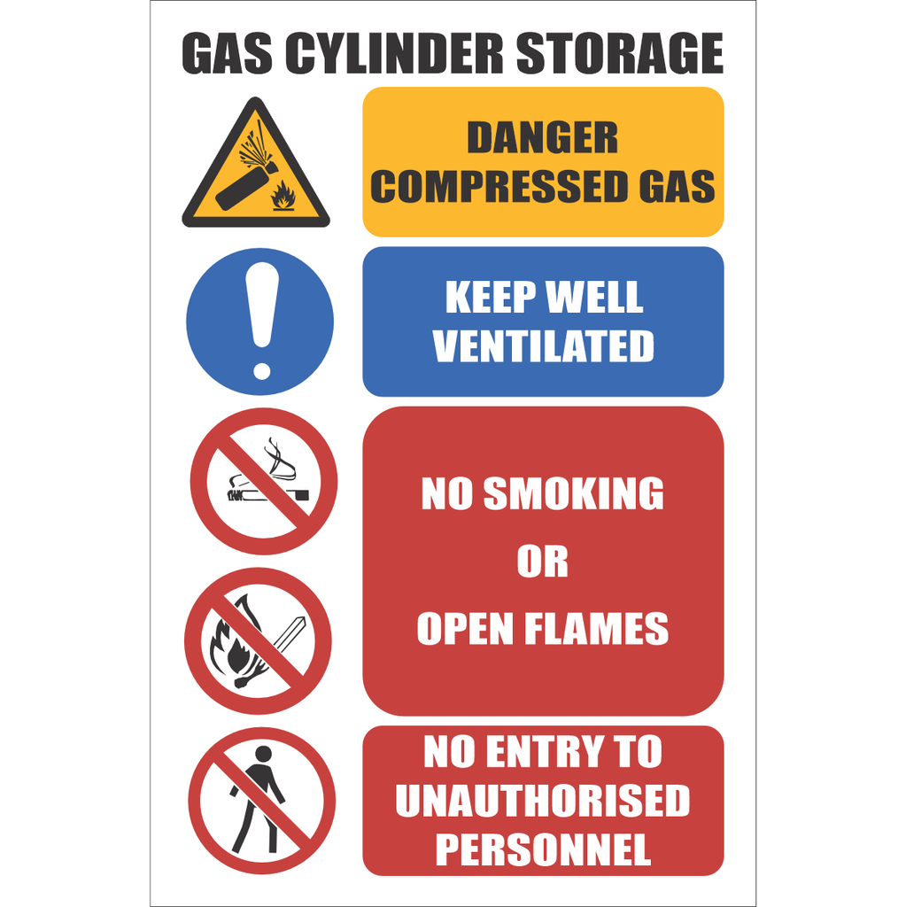 Gas Cylinder Storage Sign - GAS32