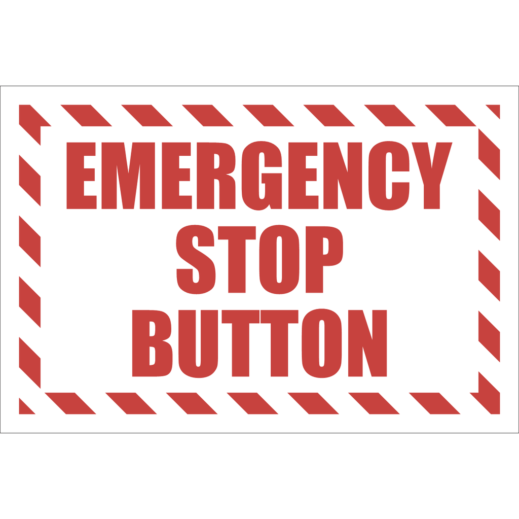 Emergency Stop Button Sign - WF41