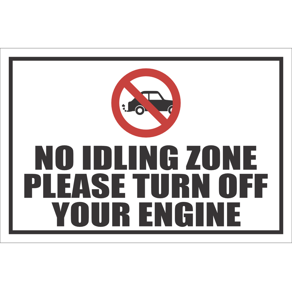 No Idling Zone Sign - PR69