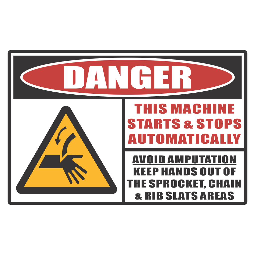 Machine Starts Automatically Danger Sign - DG23