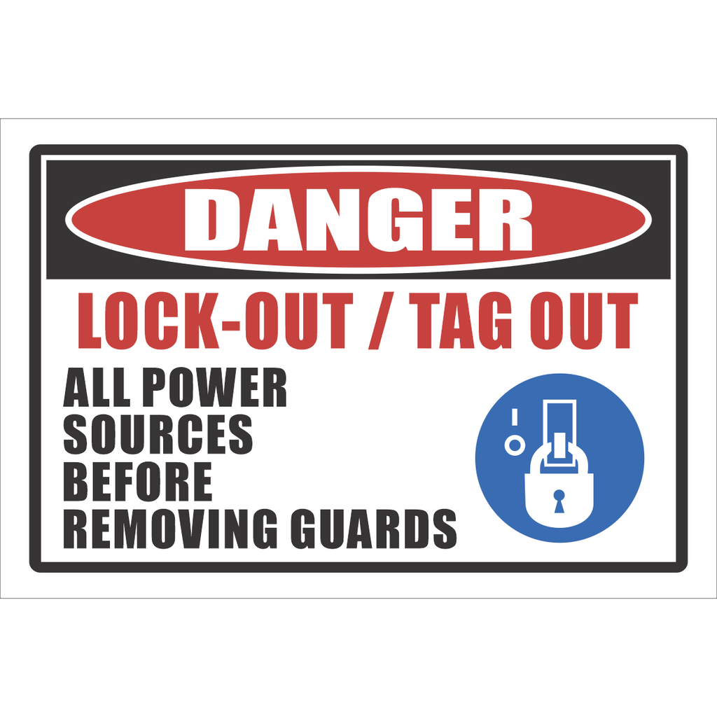 Lock-out Tag Out Danger Sign - DG34