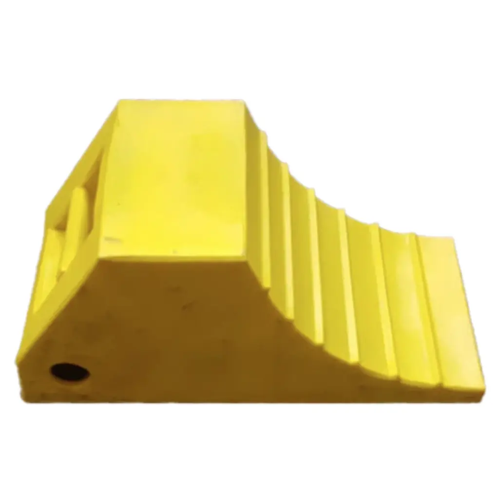 100 Ton Wheel Chock (Yellow) - Single | Safety Signs & Equipment