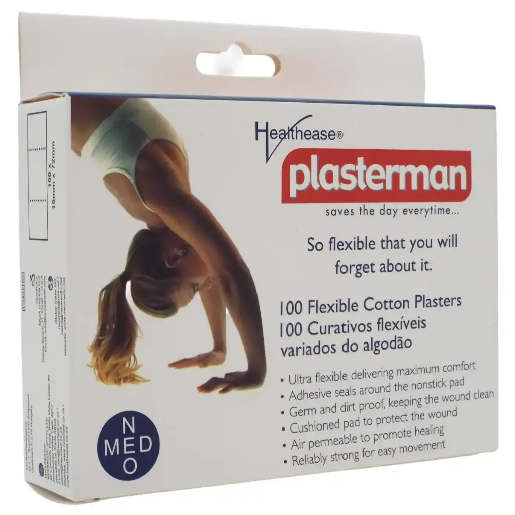 Durable Fabric Plaster Strips - 100 Pack for Wound Care